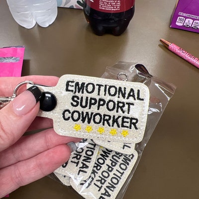 Emotional Support Coworker Keychain Emotional Support Key - Etsy