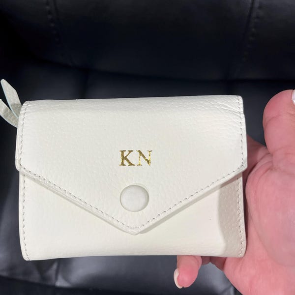 Personalized Gold Initial Letters Custom Name Wallet Card Holder Wallet ...
