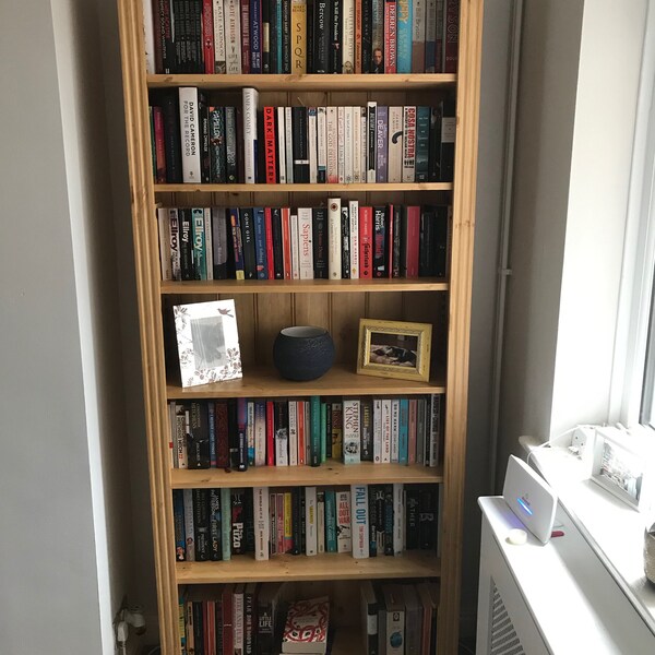 Tall Traditional Wooden 7ft X 3ft Bookcase, Handcrafted Adjustable ...