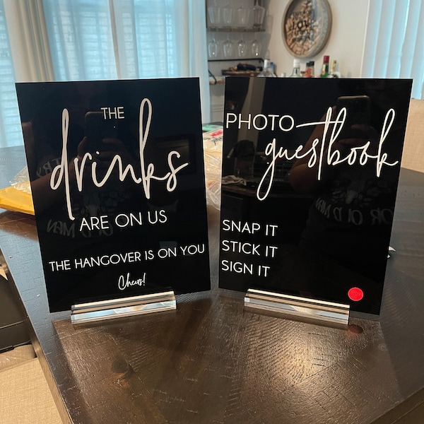 Photo Guestbook Snap It Stick It Sign It Clear Glass Look Acrylic ...
