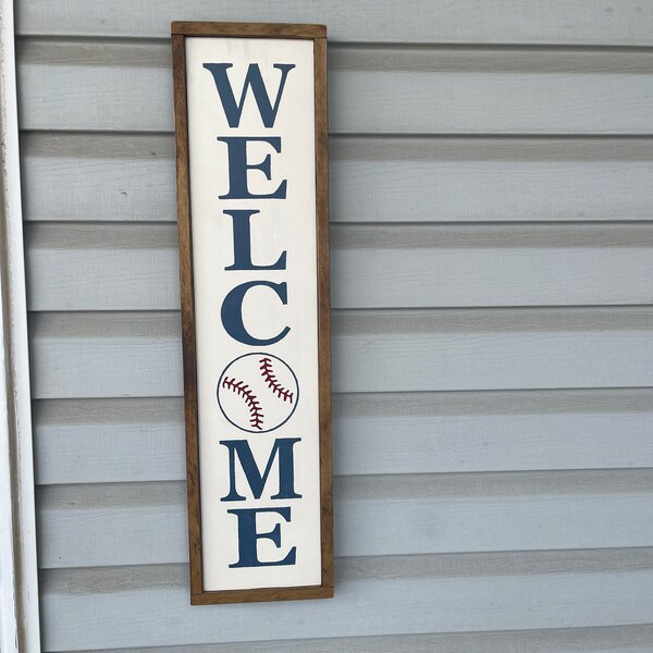 Baseball Welcome Sign-baseball Welcome Porch Sign-baseball-baseball ...