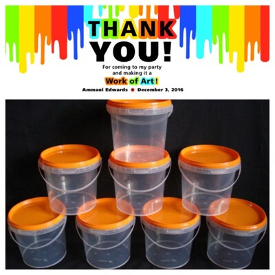 Art Party Paint Bucket Label PRINTABLE PDF - Etsy