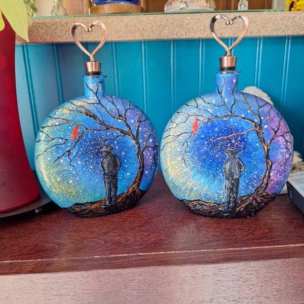 Colorful Hand Painted Gifts Glass Vases, Vases of Color, Bold Color ...