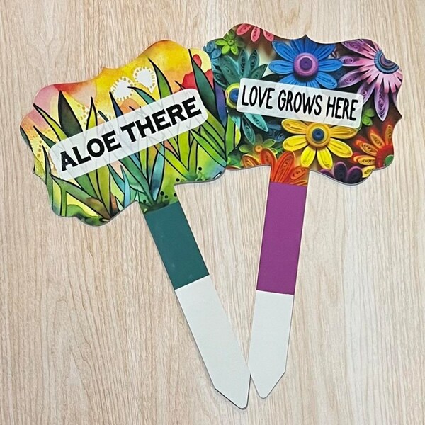 Aluminum Garden Stake Blank, Two Sided White Aluminum Garden Stakes ...