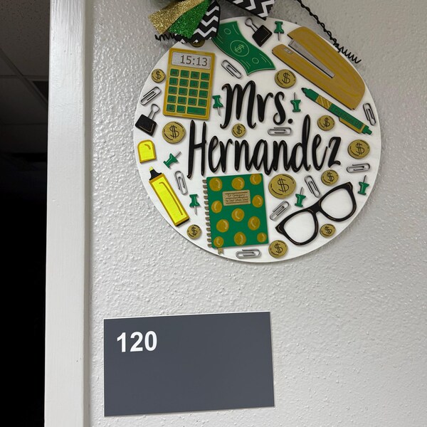 Personalized Door Hanger - Money - Accountant - Bookkeeper - CUSTOMIZE ...
