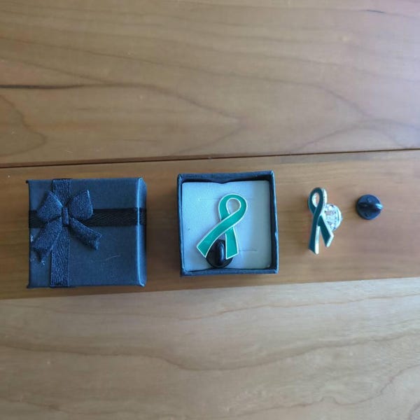 Previvor Serenity Prayer Keychain - Pink and Teal Ribbon Charm - BRCA ...