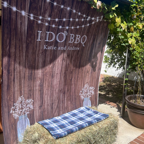Engagement Backdrop, I Do BBQ Sign, I Do BBQ Decorations, Couples ...
