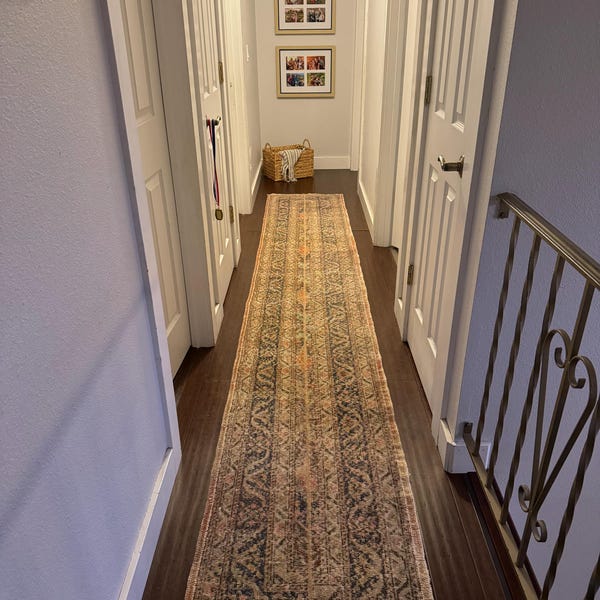 3x14 Turkish Herki Runner Rug, Vintage Rug Runner, Narrow Runner ...
