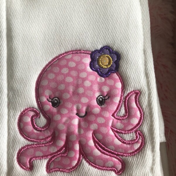 Octopus Applique Machine Embroidery Design Blue Boy Cute Nautical Ocean ...