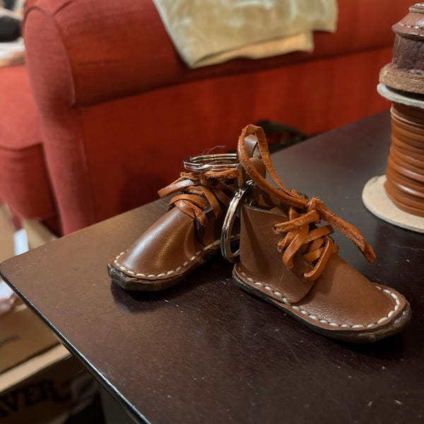 Leather Mini Boot Pattern PDF - Leather Key Pattern - Shoe Keychain ...