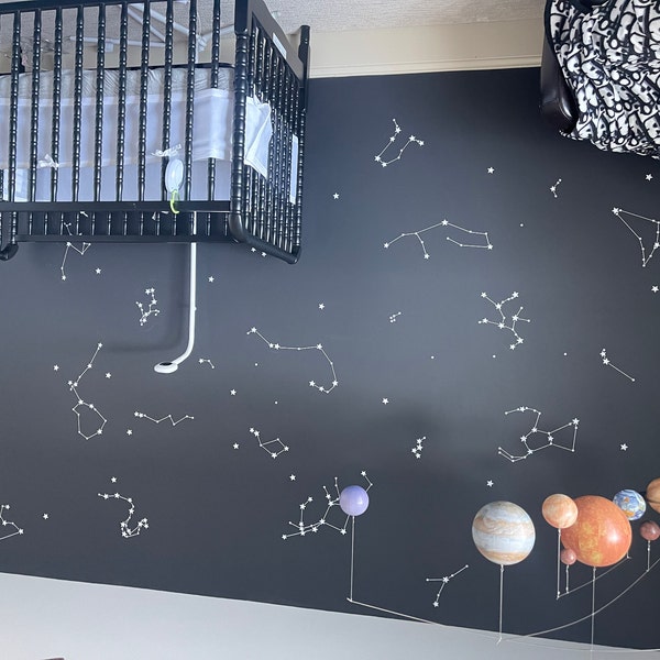 Constellation Wall Decals, Kids Room Decor, Constellation Star Map ...