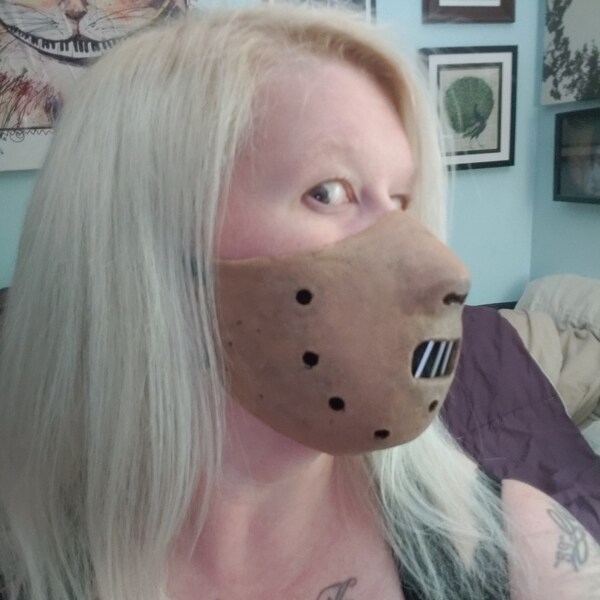 Hannibal Lecter Face Mask - Latex Mask With Black Cotton Lining - Scary ...