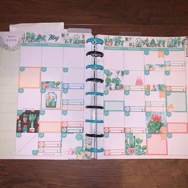 Printable MAY Planner Stickers Kit, Happy Planner MAY Monthly Stickers ...