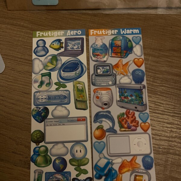 Frutiger Aero Matte Vinyl Sticker Sheet: Orange Warm Deco - Etsy