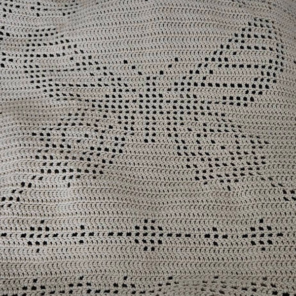 Filet Elephant Blanket Crochet Pattern the Lavender Chair PDF FILE ONLY ...