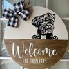 Pet Welcome Sign, Pet Door Hanger, Dog Portrait Wreath, Breeder Gift ...