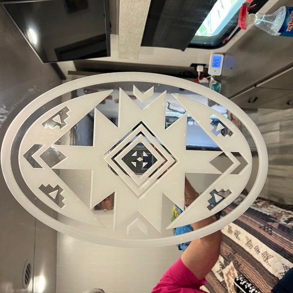 Native Oval Static Cling Window Decal 10.5" X 16" - White W/clear ...