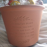 Custom Engraved Message Terracotta Window Pot Personalised - Etsy UK