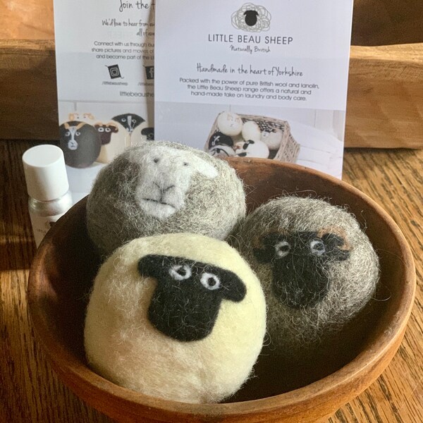 Wool Dryer Balls, Mixed Sheep Breed, Felted Laundry Balls, Reusable ...