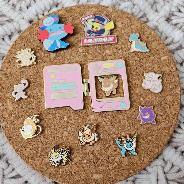 Pokédex Hinged Enamel Pin Mini Switchable Pokémon Pins - Etsy Canada