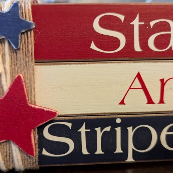 Fake Books, Stacked Farmhouse Wood Books, Decorative Wooden Book Stack ...