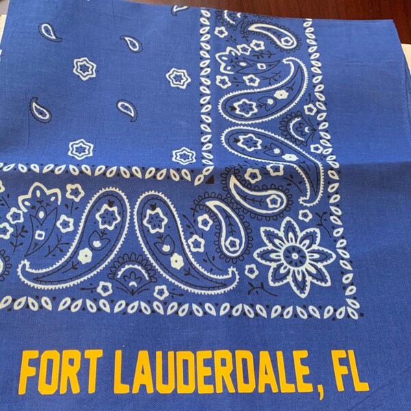 CUSTOM TEXT Any Color Paisley Bandana Neck Scarf- Customize Your Own ...