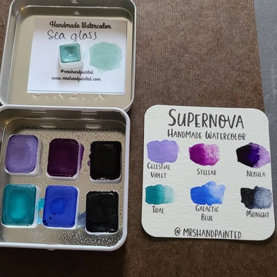 Handmade Watercolor Paints SUPERNOVA Artisan Paint Palette, Set of 6 ...