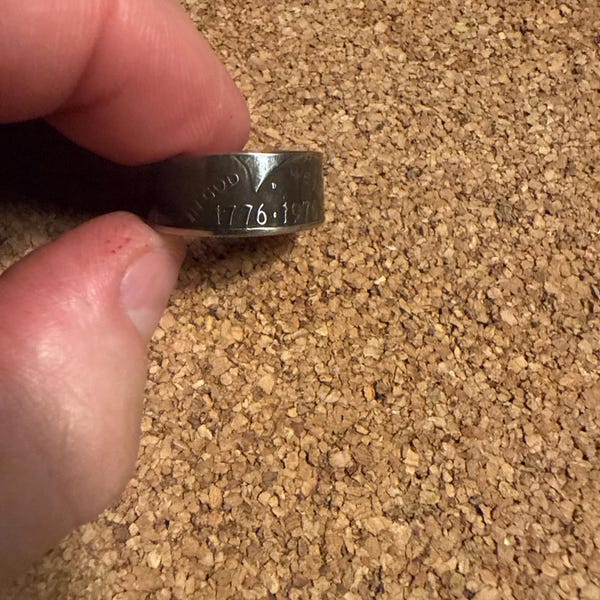 Coin Ring - Yellowstone National Park SILVER Quarter - Honeymoon ...