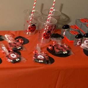 Lady Bug Party Cups, Lady Bug Birthday Party Cups, Bug Party Cups ...