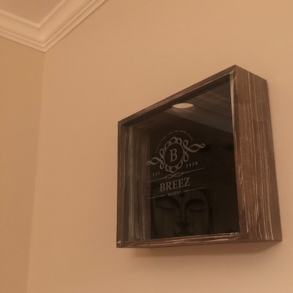 Wine Cork Holder, Personalized Shadow Box, Wall Shadow Box, Wine Cork ...