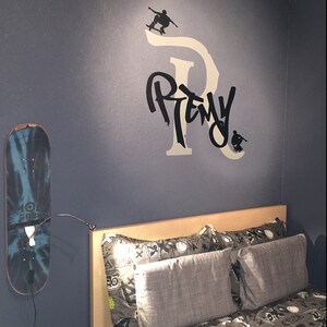 Skateboard Wall Decal Skateboard Decor Personalized | Etsy