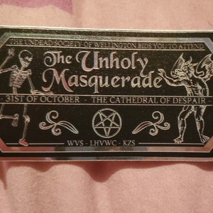 Unholy Masquerade Ticket What We Do in the Shadows Silver - Etsy UK