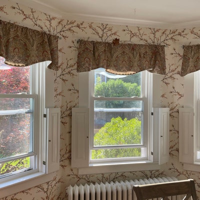 Heritage House Windsong Ivory or Parchment window Valance Lined Corded ...