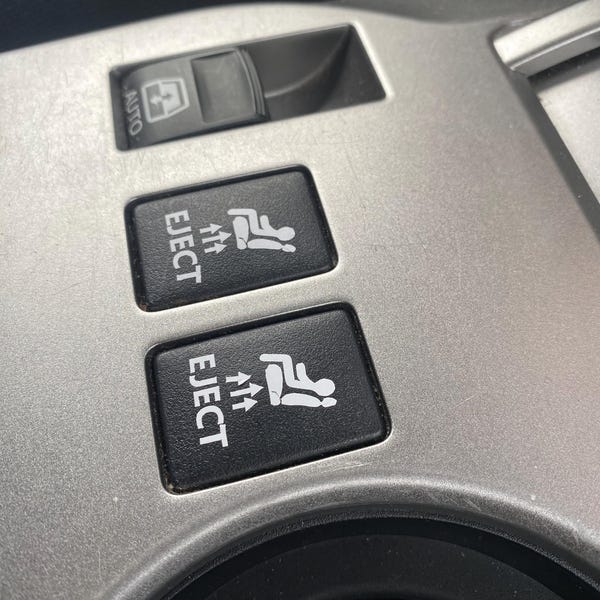 Eject Button Decal, Car Decal, Eject Passenger Button, Blank Button ...