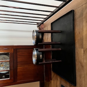 Custom Modern Elevated Dog Bowl Stand Mid-century Feeding Stand Options ...