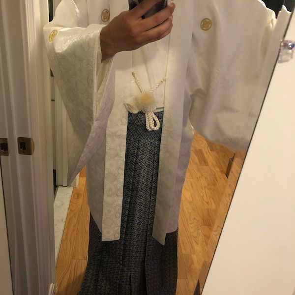 DEAR VANILLA Vintage Traditional Authentic Men's Kimono & Haori Set ...