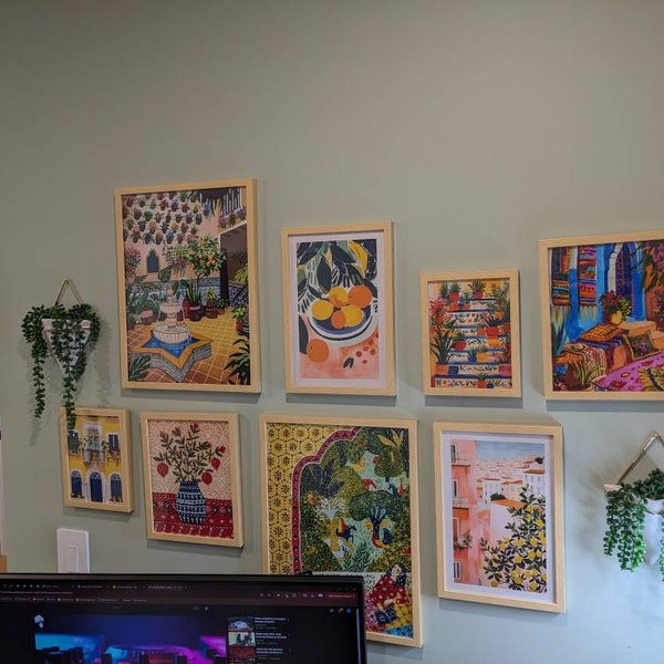 Cosy Bookshelf Illustration, Book Art, Home Office Bookworm Library ...