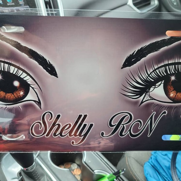 Eyes Personalized Front License Plate With Custom Background Options - Etsy