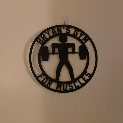 Gym Sign Personalized Home Gym Sign Custom Metal Gym Sign Home Gym Sign ...