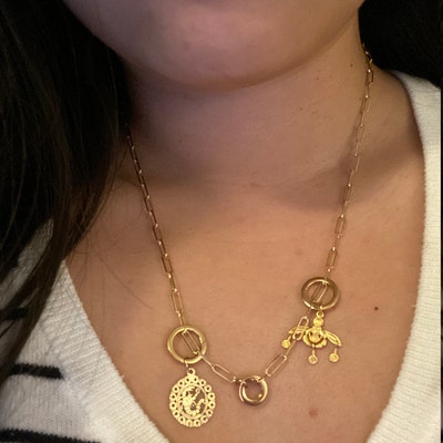 Solid Gold Bee Necklace Ancient Greek Bee Pendant Minoan Bee Charm From ...