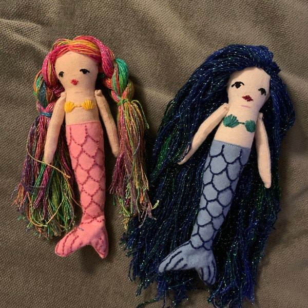 8" Mermaid Pattern and Detailed Instructions in English ( 3 Hairstyles ...