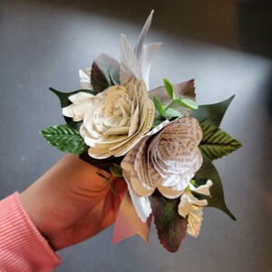 Custom Book Corsage, Custom Pinned Corsage, Custom Ribbon Wrist Corsage ...