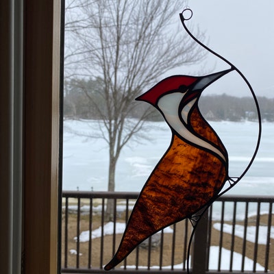Loon Stained Glass Suncatcher, Pacific Loons, Premium Window Hanging ...