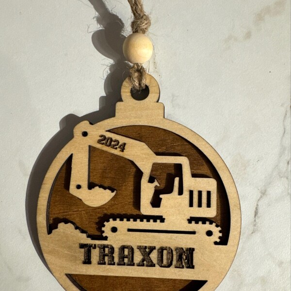 Construction Vehicles Christmas Ornaments, 6 Designs SVG Laser Cut ...