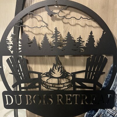 Metal Outdoor Sign Custom Campfire Sign Camper Decor Personalized ...