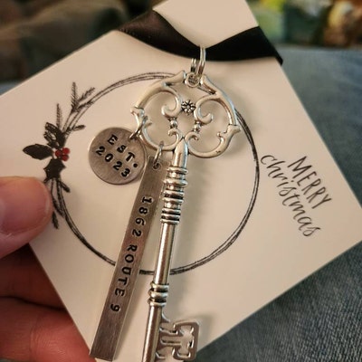 Personalized New Home Ornament/key Ornament / First Home Skeleton Key ...