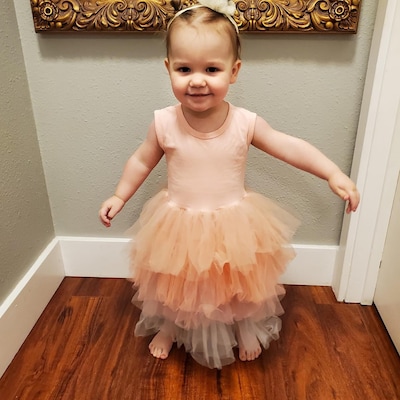 Pink Ombre Dress Long Pink Tutu Dress Pink Tutu Dress Birthday Dress ...