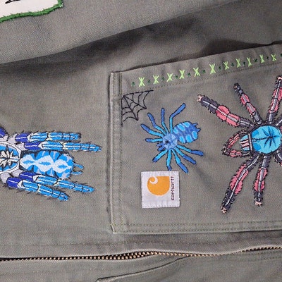 Huge Giant Octopus Octopie Jacket Back Iron on Patch Deep Abyss Purple ...