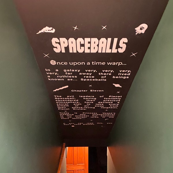 Spaceballs Decal: 'once Upon a Time Warp' Movie Wall Sticker - Etsy