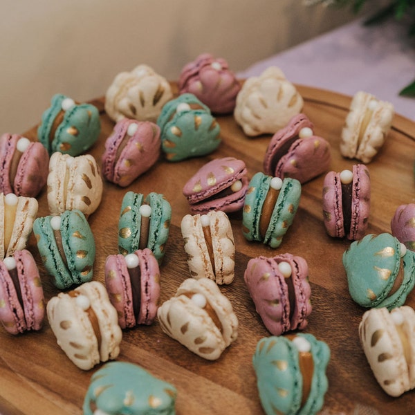 Seashell Macarons 15 or 30 - Choose Your Flavors - Edible Macaroons ...